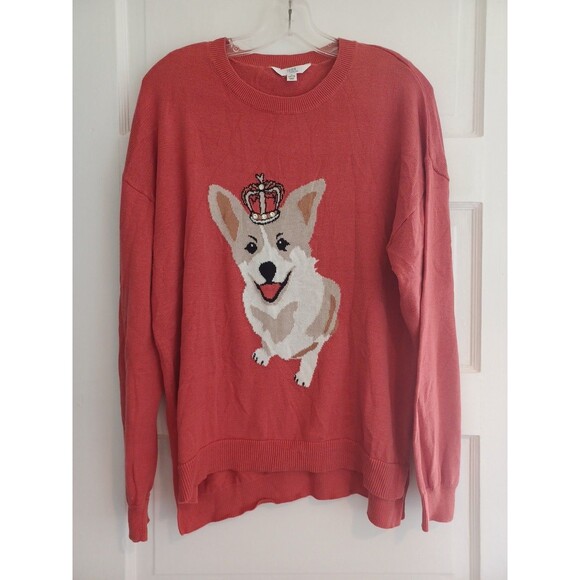 Time and Tru | Sweaters | Time Tru Corgi Crewneck Sweater L Dog Butt On ...